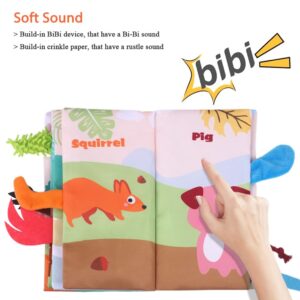 Play-Funny Baby Crinkle Books for Babies, Soft Books for Babies 0-6-12 Months, Car Seat Toys, Hanging Toys Cloth Books for Baby Present