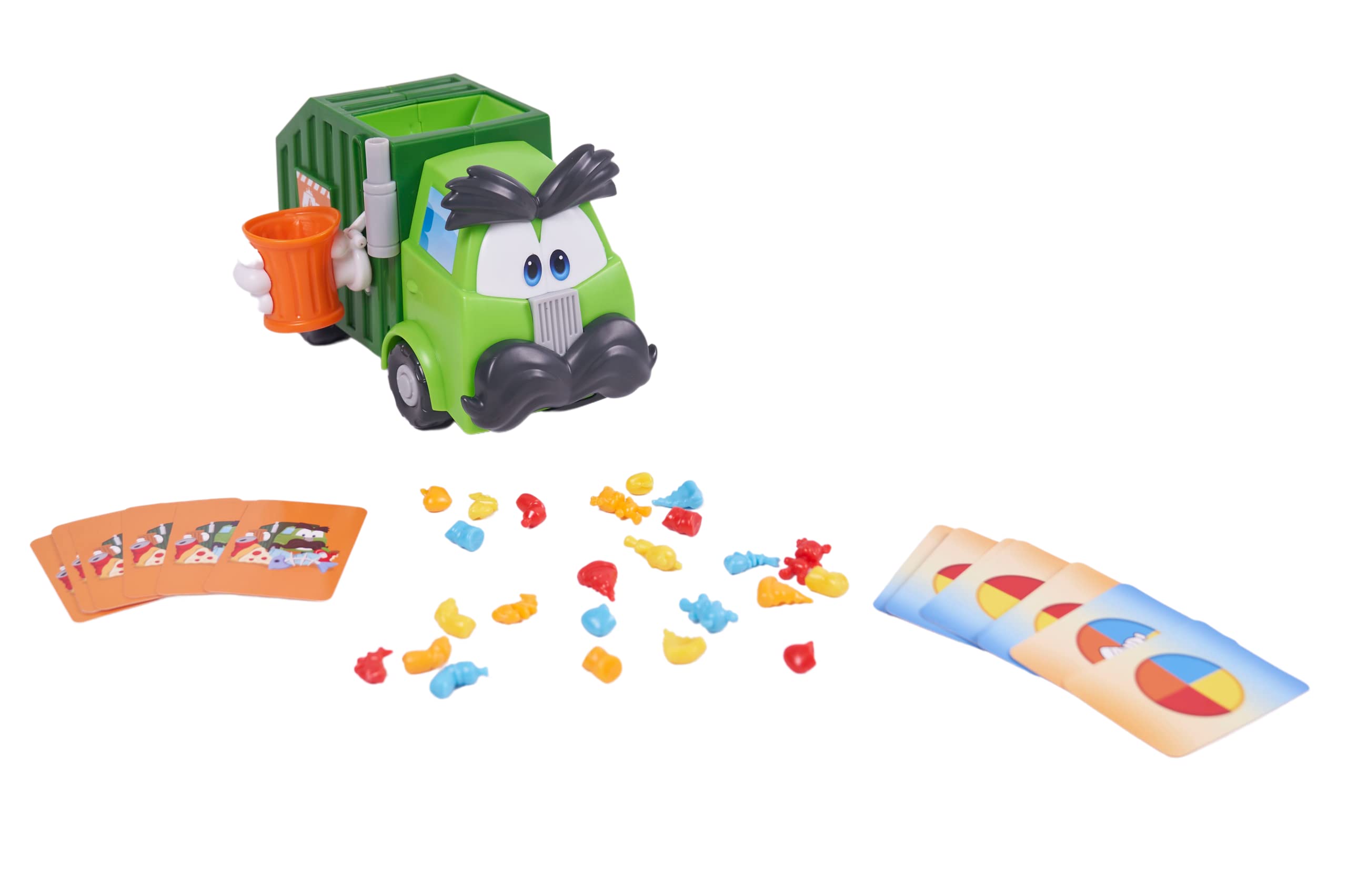 Goliath Trash Stash Game - Fill Trashcan, Watch It Dump Into Garbage Truck Or Truck Chucks It Up - No Reading Required, Ages 4 and Up, 2-4 Players , Green