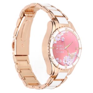 fastuu z73 women smart watch, 1.09 inch ladies smartwatch health monitoring 200mah zinc alloy dual for daily wear