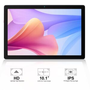 ANYLAKE Android Tablet 10 Inch Tablet,1280x800 IPS HD Display,Quad Core Processor,6000mAh Large Battery,2GB RAM 32GB Storage,128GB Expand,2MP+5MP Dual Camera,Wi-Fi Bluetooth,Gray