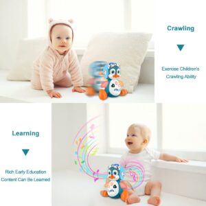 US-VIVIV Baby Musical Toys Penguin 6-18 Months 2 Year Old and up Boys Girls Crawling Toys Early Learning Interactive Educational Preschool Development Kid Birthday Gifts Toy Christmas