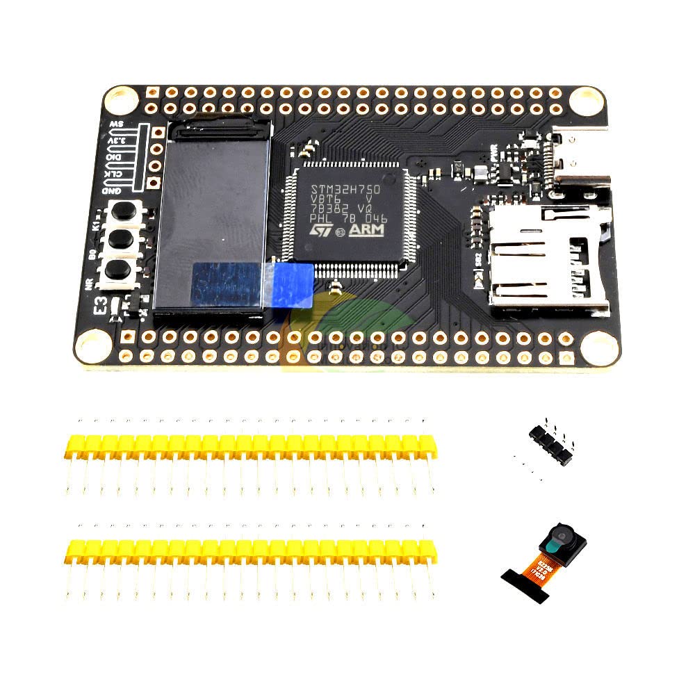 STM32H7 Core Board Module STM32 H750VBT6 Development Board Module with 0.96 Inch ST7735 TFT LCD Display OV2640 Camera