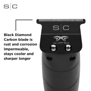 Stylecraft Replacement Fixed Black Diamond Carbon DLC X-Pro Wide Hair Trimmer Blade