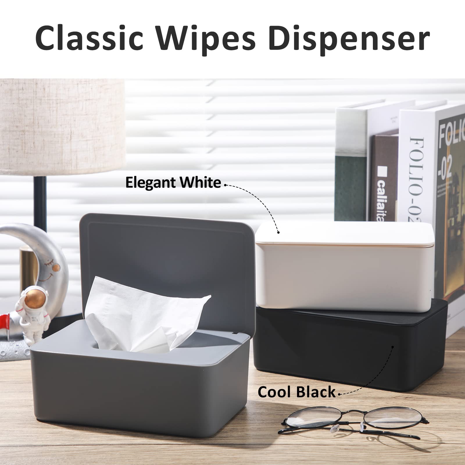 6 Pieces Wipes Dispenser Baby Wipe Holder Wipes Box Tissue Storage Box Wet Wipes Dispenser Wipes Container for Office Home