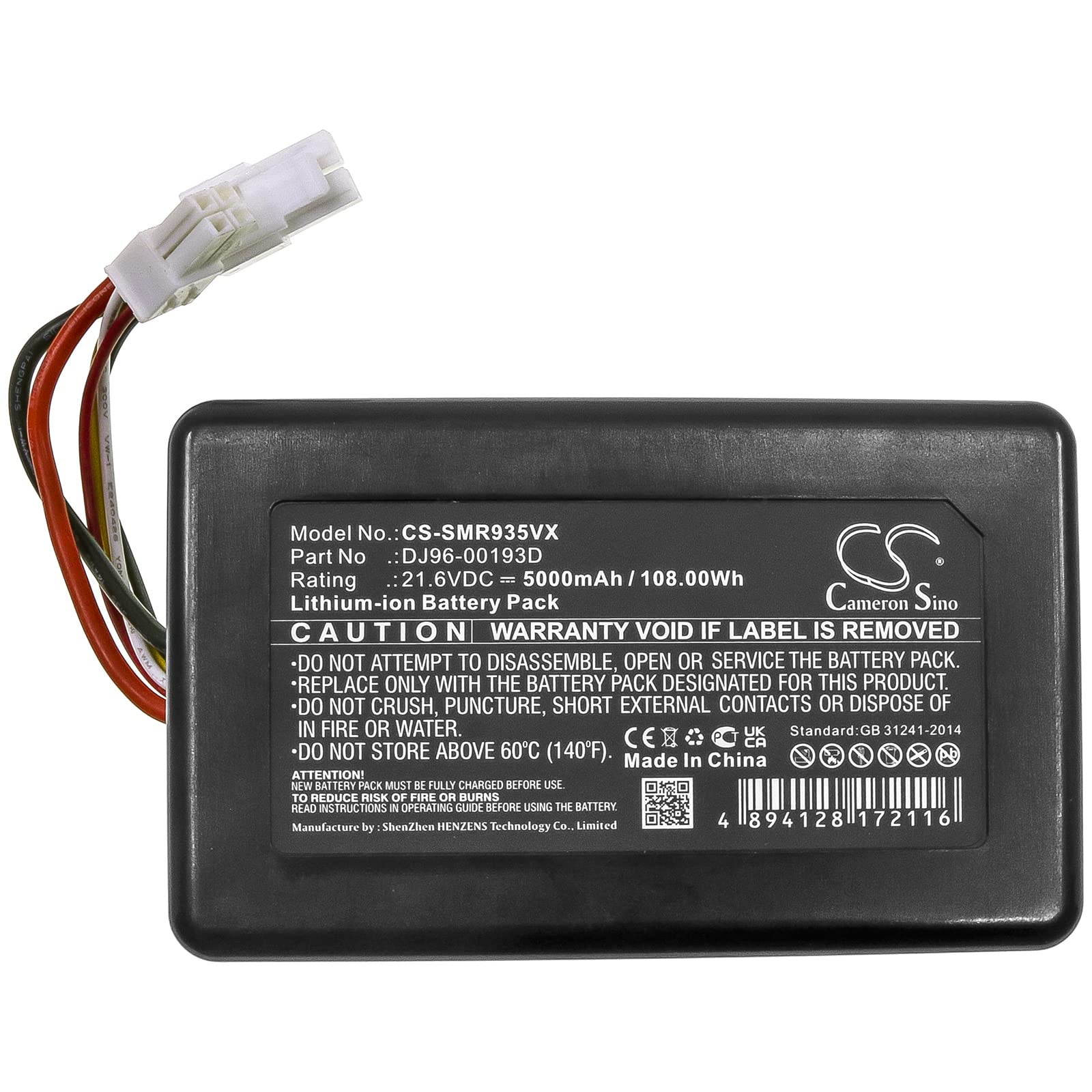 BCXY DJ96-00193D Battery Replacement for PowerBot, PowerBot R9250, DJ96-00193D Batteries