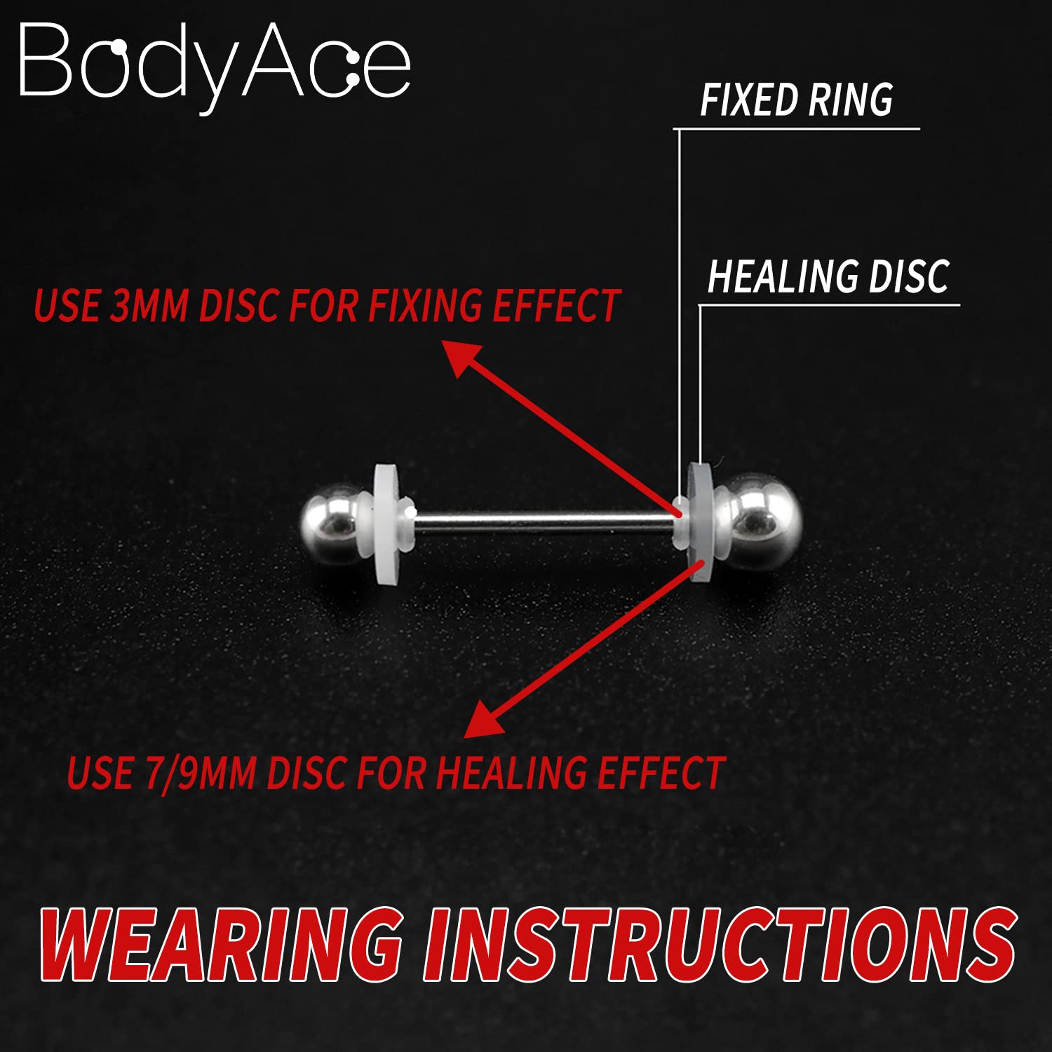 BodyAce 100pcs Clear Silicone Earrings Backs, Clear Piercing Disc for Piercing Bump, Plastic Disc Pads Stabilize Earlobe Support Patches (Disc Diameter: 3,7mm)