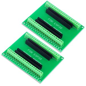 keeyees 2pcs esp32 breakout board gpio 1 into 2 for 38pin no mounting hole version esp32 development board