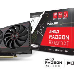 Sapphire 11314-01-20G Pulse AMD Radeon RX 6500 XT Gaming OC Graphics Card with 4GB GDDR6, AMD RDNA 2