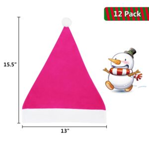 SORANGEUN 96pcs Comfortable Santa Claus Hats, Red Classic Christmas Hats for Men & Women, Gorros De Navidad