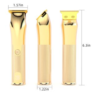 NIKULA STAR clippers for hair cutting,liners for men clippers,t blade trimmer for men,edgers clippers for men,cordless zero gapped trimmer hair clippe rechargeable with display for man ,woman (golden)