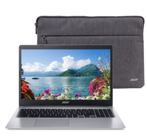 acer chromebook 315 laptop computer 15.6” hd display intel celeron n4020 processor(up to 2.6ghz) 4gb ram 32gb emmc+128gb card, protective sleeve, hd webcam,wifi,12+ hours battery,chrome os|tgcd bundle