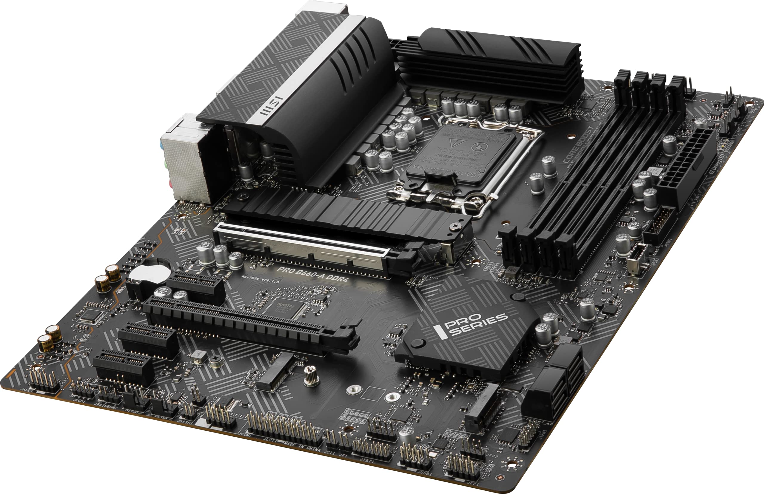 MSI PRO B660-A DDR4 Motherboard (ATX, 12th Gen Intel Core, LGA 1700 Socket, DDR4, PCIe 4, 2.5G LAN, M.2 Slots, USB 3.2)