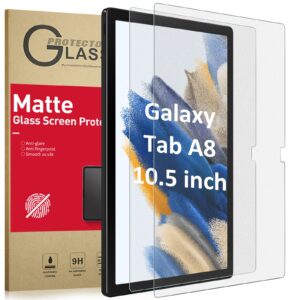 ambison [2-pack matte glass screen protector compatible with samsung galaxy tab a8 (10.5 inch 2022 released), anti-glare & fingerprints/tempered glass/bubble free, tablet a8 model-sm-x200/x205/x207