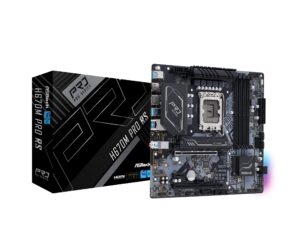 asrock h670m pro rs socket lga1700/ intel h670/ ddr4/ sata3&usb3.2/ m.2/ micro atx motherboard