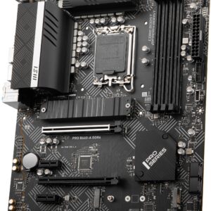 MSI PRO B660-A DDR4 Motherboard (ATX, 12th Gen Intel Core, LGA 1700 Socket, DDR4, PCIe 4, 2.5G LAN, M.2 Slots, USB 3.2)