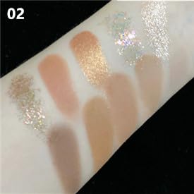 Go Ho 10 Colors Eyeshadow Palette,Matte&Glitter&Shimmer Eyeshadow Makeup,High Pigment Blendable Shades,Naturing-Looking,Waterproof Eyeshadow Makeup Palette,02