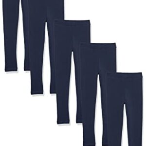 Amazon Essentials Toddler Girls' Leggings, Pack of 5, Navy, 4T