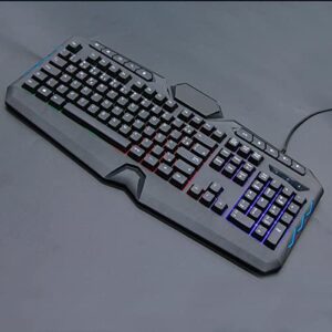 apfkkf Luminous Gaming Keyboard, 104 Keys, Wired, Suitable for Desktop, Computer, PC