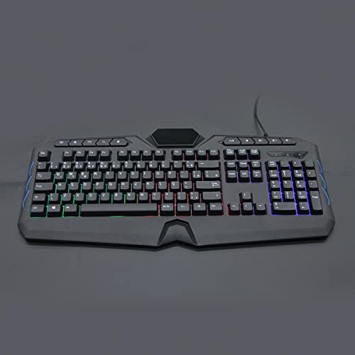 apfkkf Luminous Gaming Keyboard, 104 Keys, Wired, Suitable for Desktop, Computer, PC