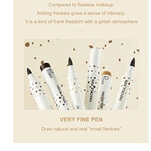 AKARY Freckle Pen, Lifelike Freckle Makeup Concealer Pen, Waterproof Longlasting Soft Dot Spot Professional Faux Freckles Pen Make Up Kit for Natural Effortless Sun Kissed Makeup (1Pc, Light Brown)