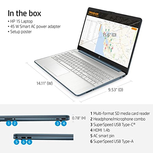 HP 2022 Newest 15.6" FHD Micro-Edge Laptop, AMD Ryzen 5 5500U (Beat i7-1160G7, up to 4GHz), 16GB RAM, 512GB PCIE SSD, WiFi, HDMI, Fast Charge, Windows 11, with Z&O HDMI Cable