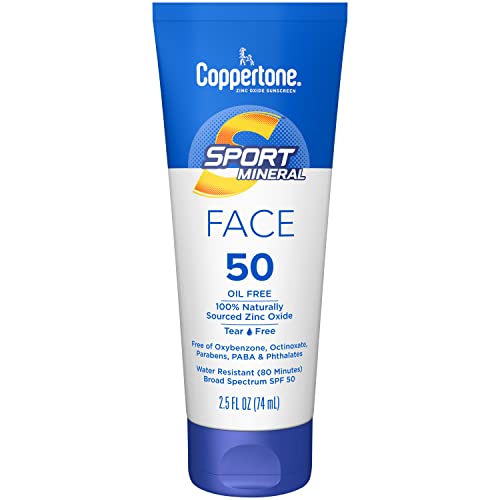 Coppertone SPORT Sunscreen Spray + Face Sunscreen SPF 50, Water Resistant Sunscreen Pack, Spray Sunscreen and Facial Sunscreen Lotion (5.5 Oz Spray + 2.5 Fl Oz Tube Bundle)