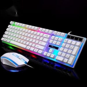 apfkkf Mechanical Gaming Keyboard, USB Luminescent 104 Keys, Wired Keyboard, Suitable for Professional Computer Gamers Or Office