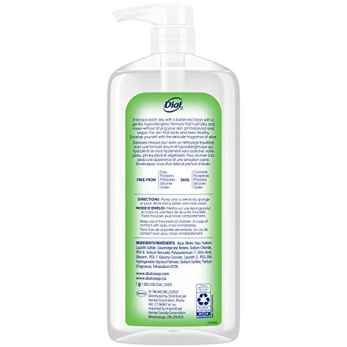 Dial Body Wash, Healthy & Sensitive Aloe Scent, 23 fl oz, Pack of 3