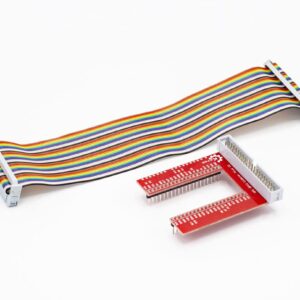 VGE Raspberry PI GPIO Breakout U-Type Expansion Board, Assembled + Ribbon Cable + Mini Bread Board, 40-pin Flat Ribbon Cable for Raspberry Pi 4, 3, 2, B and B+ (U-Type Breakout + Mini Bread Board)