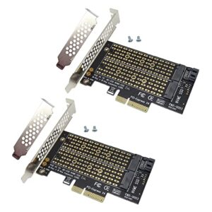 2x m.2 drive communicates directly with the pcie sata bus fits a pcie x4 x8 or x16 slot by haoyu new