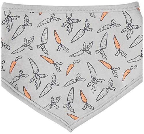 Amazon Essentials Unisex Kids' Bib Set, Pack of 6, Bunny/Carrots/Rugby Stripe/Stripe, One Size