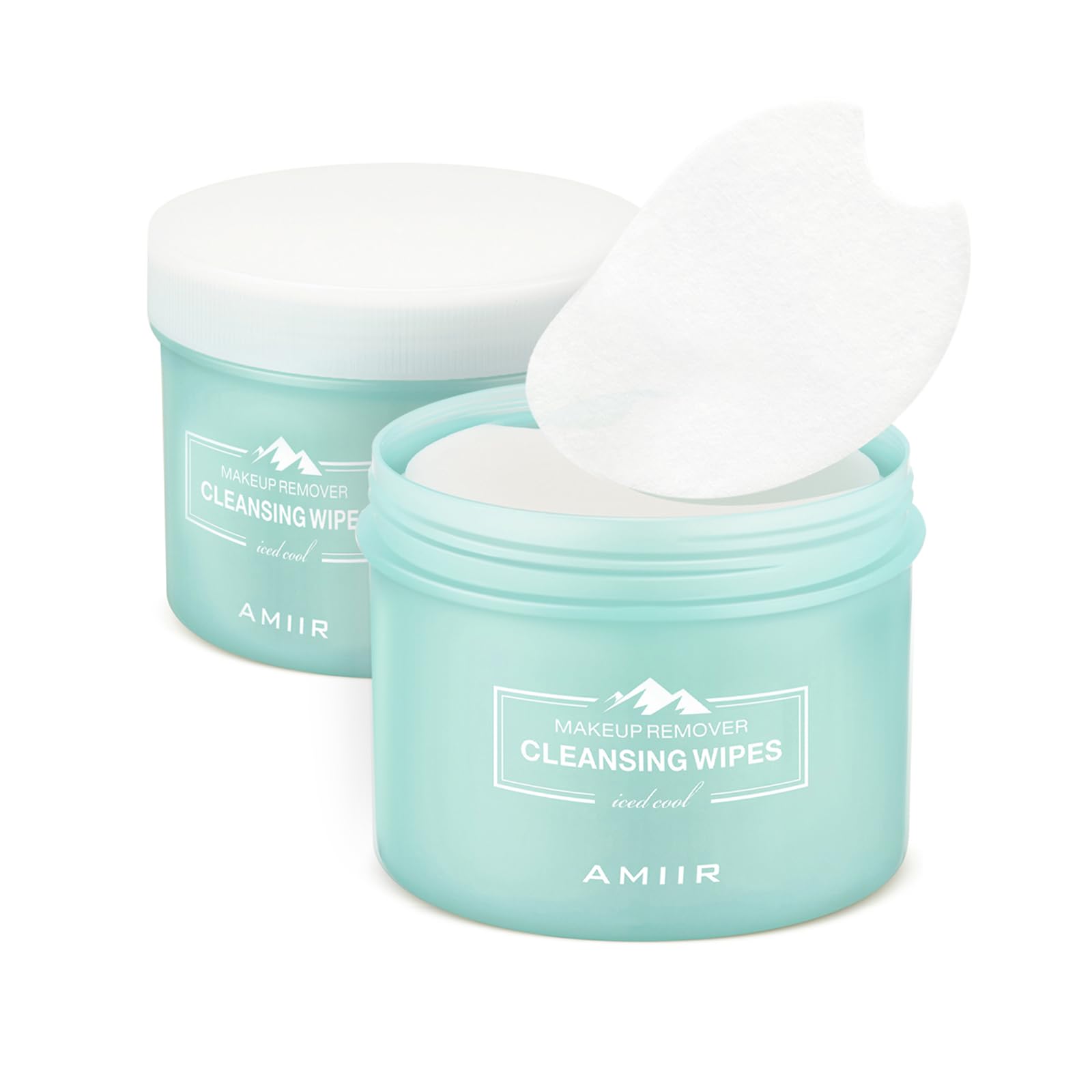 AMIIR 100's Jar Pre-Moistened Face Makeup Remover Wipes Sensitive Skin All-In-One Facial Cleansing Hydrating NO-DRY-OUT Gentle Alcohol-Free, 1 Jar