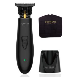 hair trimmer by supreme trimmer st5220 precision beard trimmer for men professional barber liner cordless hair clippers – black t-shaper li (extra blade included)