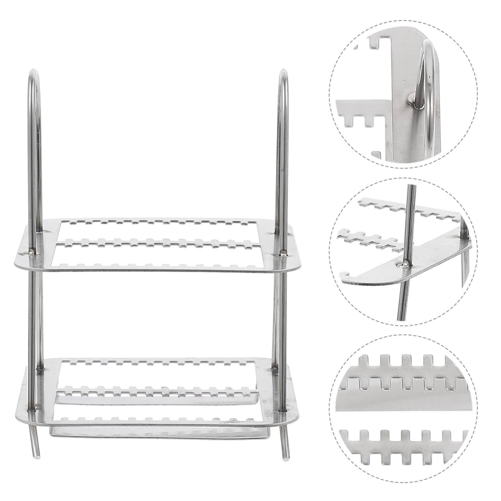 26 Dyeing Rack Stainless Steel Glass Slides Rack Glass Slides Holder Stainless Steel Microscope Slides Holder Microscope Slides Rack Stainless Steel Staining Rack