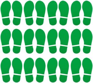 60 pairs kids shoes decals footprint stickers decals floor wall stairs for christmas decor class, dance studio, floor stickers party decoration celebrate st. patrick's day