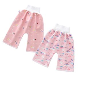 Baby Cotton Training Pants Cloth Diaper Skirts for Potty Training… 0-4T