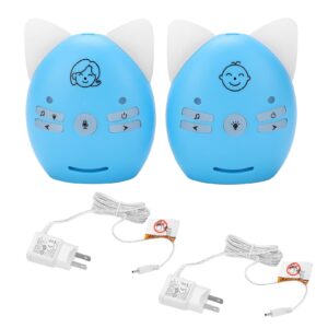 wene baby sound monitor, blue audio baby monitor night light for home for baby sleeping for elderly two way talk(american standard (100-240v))