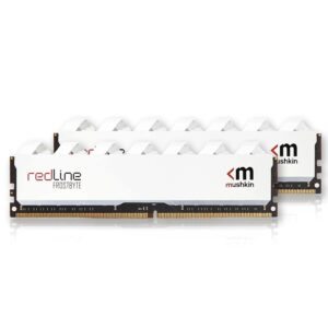 Mushkin Redline White - DDR4 UDIMM - 64GB (2x32GB) 3200MHz CL-14-288-pin1.4V Desktop Ram - Non-ECC - Dual Channel - FROSTBYTE Heatsink (MRD4U320EJJP32GX2)