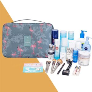 Toiletry Bag for Women, Reibeny Large Hanging Travel Toiletry Bag, Water-resistant Cosmetic Makeup Organizer for Toiletries and Cosmetics, Bathroom Shower Bag with Handle and Hook, Blue.