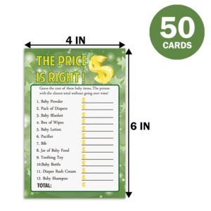 Price Is Right Baby Shower Game - Fun Baby Shower Game - Guess If The Price Is Right Baby Shower Game Ideas For Boys, Girls, or Gender Neutral-Set of 50.