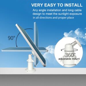 JJMASEE Solar Panel for SimpliSafe Outdoor Security Cameras (2 Pack), Featuring Weatherproof Durability and Continuous Power Supply, Comes with a 13FT Cable and Aluminium Alloy Wall Mount