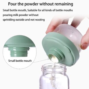 IENYPA Baby Milk Powder Formula Dispenser, Formula Container for Travel, Non-Spill Stackable Baby Snack Storage Container with Handle, Portable Baby Feeding Mixer Bottle, BPA-Free, 2 Pack (Green)