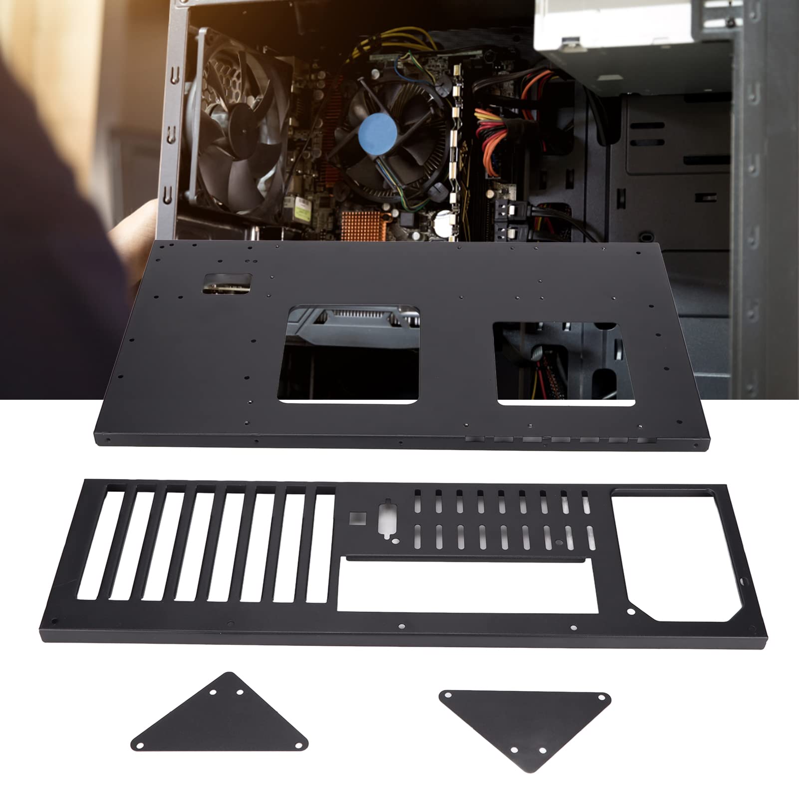 ATX/M‑ATX/ITX Case,Gaming Computer Case Chassis,Open Air Case Frame Graphics Card Mining Machine Cas,DIY Motherboard Rack Mine Rack,Good Heat Dissipation Effect