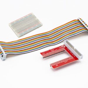 VGE Raspberry PI GPIO Breakout U-Type Expansion Board, Assembled + Ribbon Cable + Mini Bread Board, 40-pin Flat Ribbon Cable for Raspberry Pi 4, 3, 2, B and B+ (U-Type Breakout + Mini Bread Board)