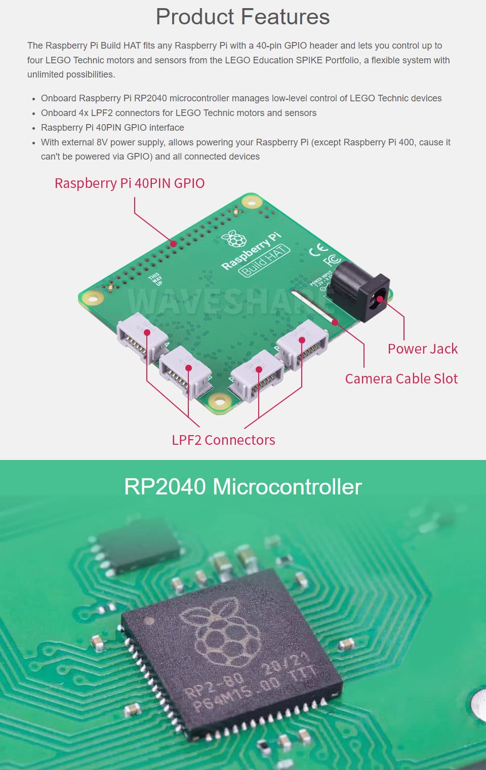 Raspberry Pi Build HAT Connecting Raspberry Pi Computing Power with Lego Technic Motors and Sensors