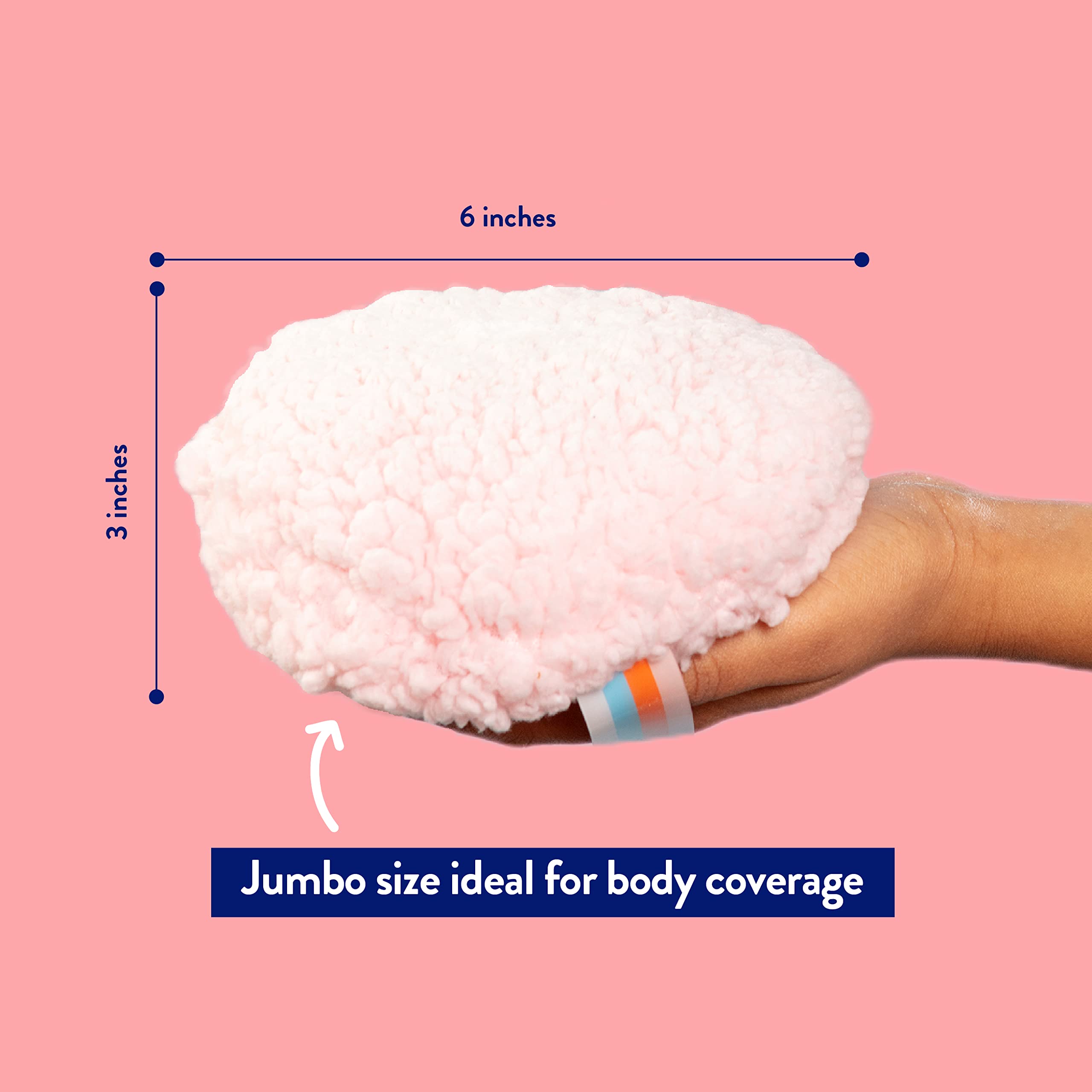 Megababe Body Powder Applicator - Dust Puff | Oversize (6” x 3”) Powder Puff | Powder Sold Separately