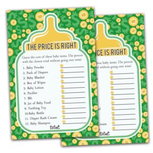 price is right baby shower game - fun baby shower game - guess if the price is right baby shower game ideas for boys, girls, or gender neutral-set of 50.