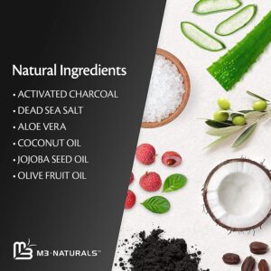 M3 Naturals Charcoal Body Scrub 12 oz + Superfood Body Scrub 12 oz