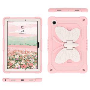 YINLAI for Galaxy Tab A8 10.5 Case,Samsung Galaxy Tab A8 Case Kid Girl Women Children Butterfly Kickstand Shockproof Protective Tablet Cover for Samsung Tab A8 10.5 inch 2022 [SM-X200/X205/X207],Pink