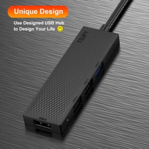 USB Hub, TSUPY 4 USB Port Hub USB Splitter USB Expander 3.0 Ultra Slim Multiport Extender for Laptop, Desktop, Computer PC, Flash Drive, HDD, Camera,Keyborad, Mouse